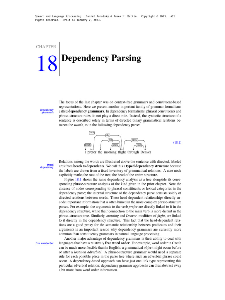 Dependency Parsing | PDF | Parsing | Cognitive Science