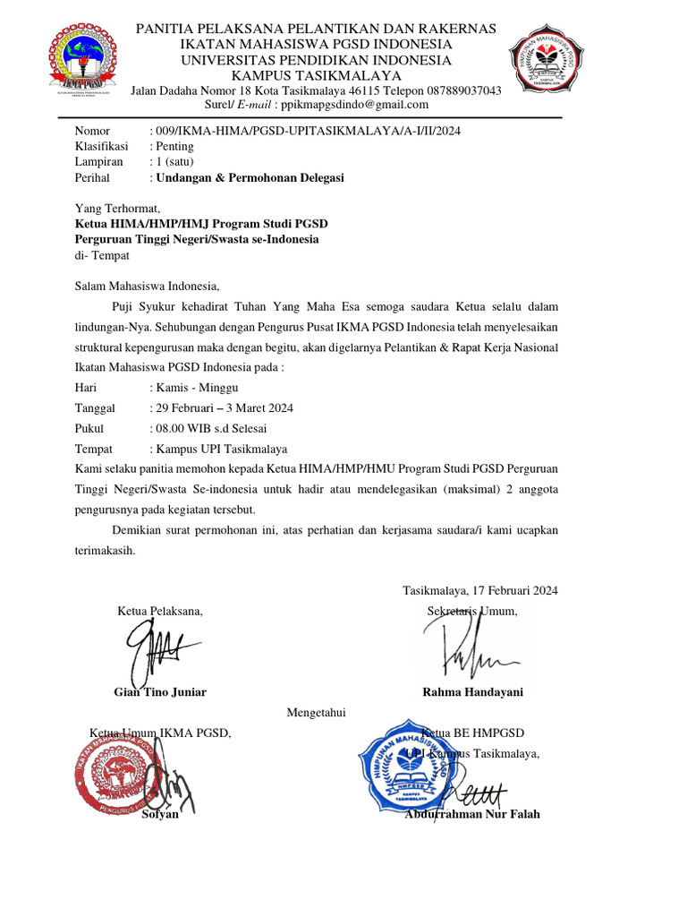 Undangan + Proposal Lembaga Fix | PDF