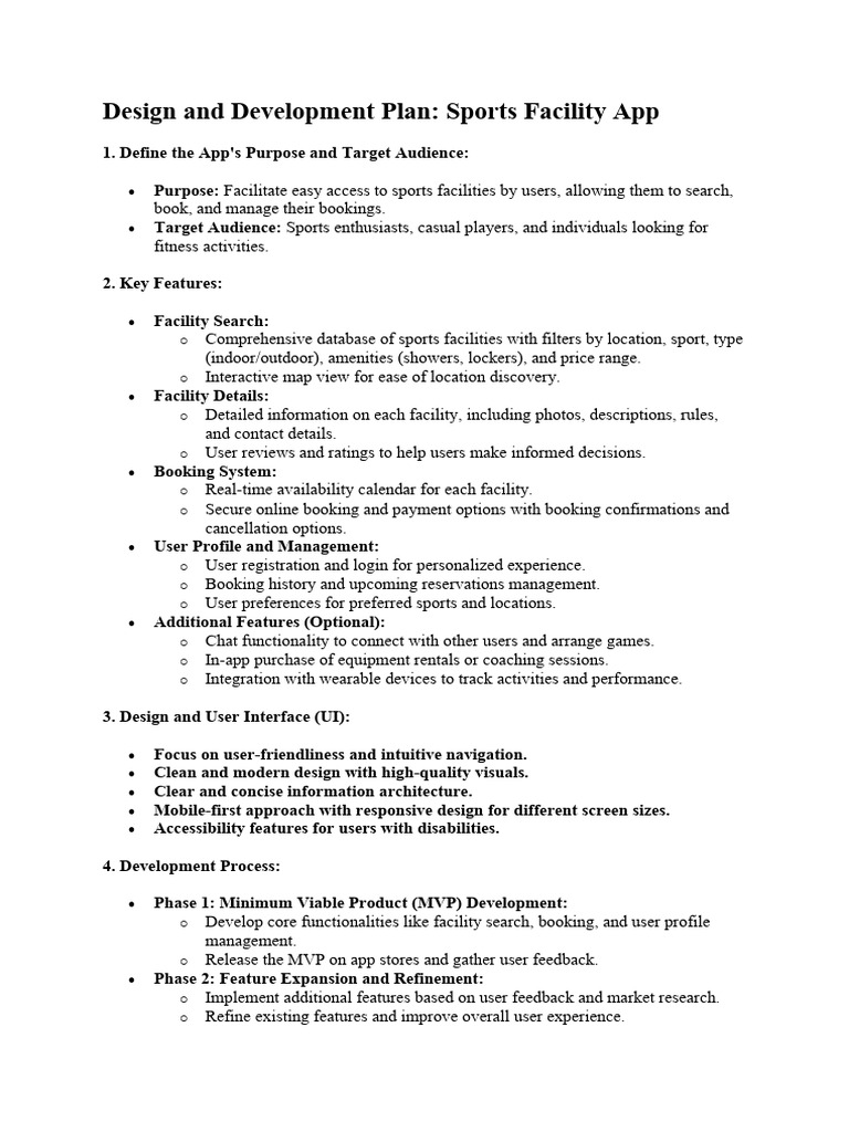 Design and Development Plan | PDF | Mobile App | Usability