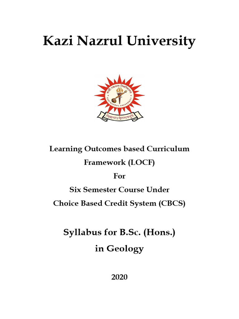 LOCF For CBCS in Geology Honours - Syllabus | Download Free PDF | Plate ...