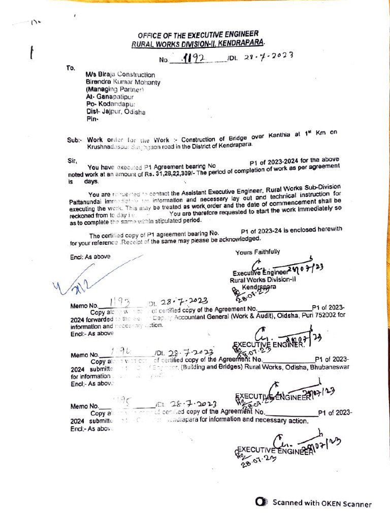 LOA To Biraja Construction | PDF