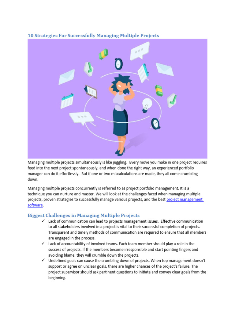 10 Strategies For Successfully Managing Multiple Projects - Edited2 ...