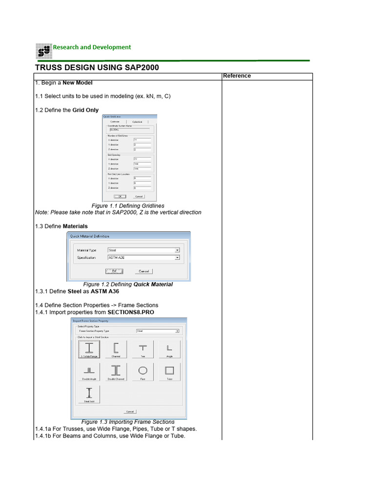 Truss Design Using SAP2000 | PDF