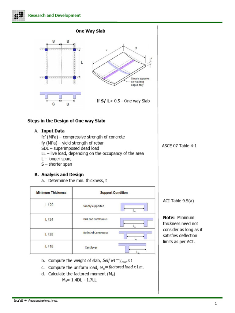 One-Way Slab Design | Download Free PDF | Physical Sciences | Materials