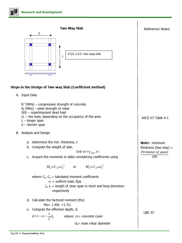 Two-Way Slab Design | PDF | Applied And Interdisciplinary Physics ...