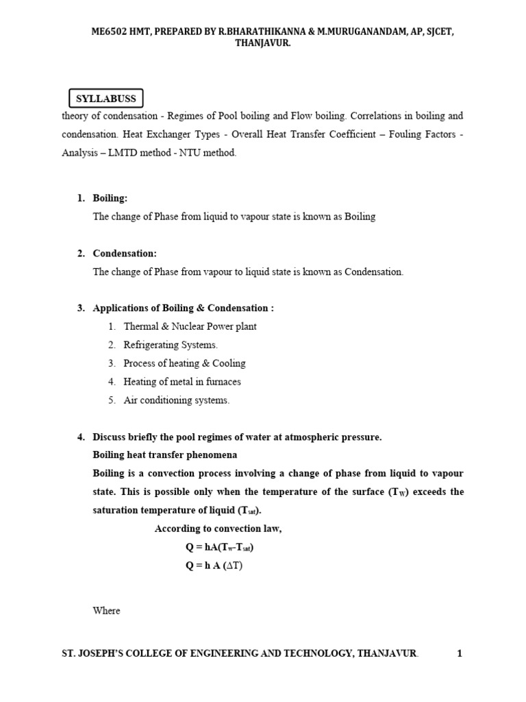 HMT Unit 3 Theory Part | PDF