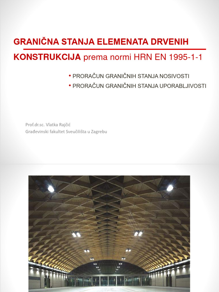2021 Proracun Granicnih Stanja Elemenata DK Prema HRN en 1995-1-1 | PDF