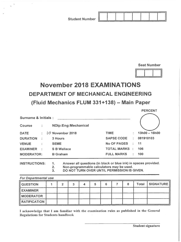 FM3 Exam 2018 With Memo | PDF