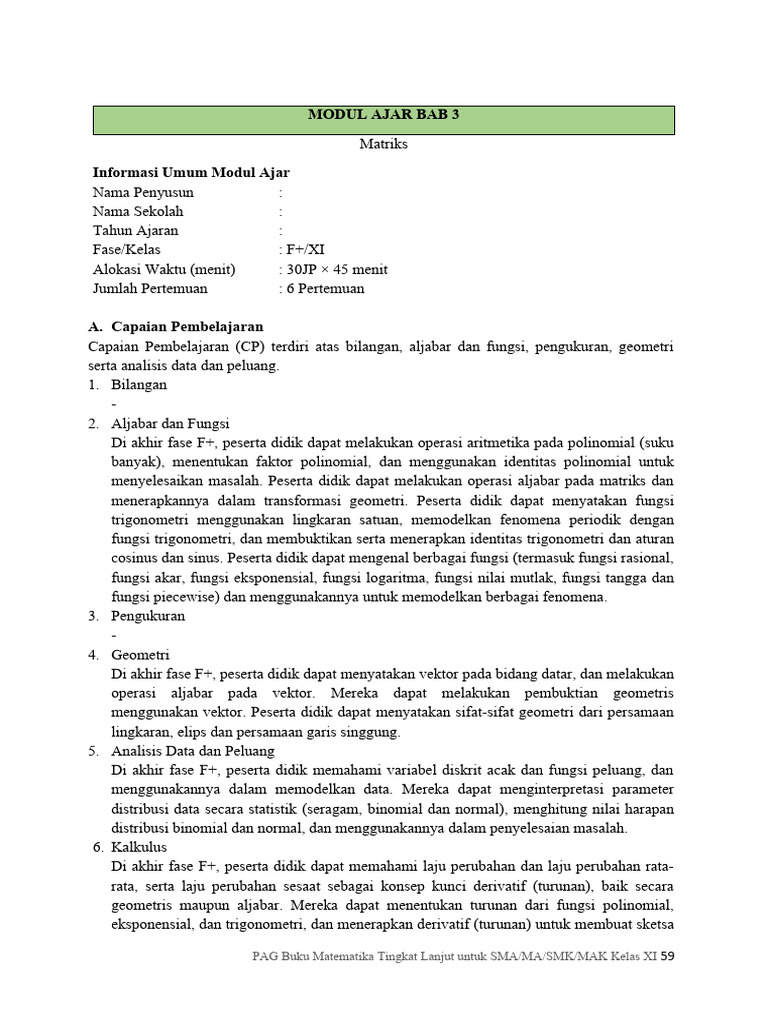 Modul Ajar Bab 3 | PDF