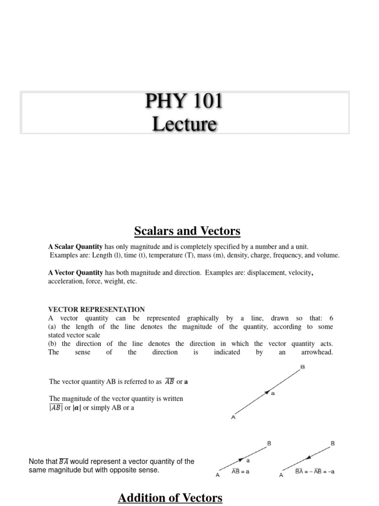 Phy 101 | PDF | Euclidean Vector | Acceleration