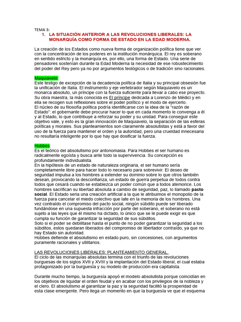 Tema 3 Consti | Descargar gratis PDF | Constitución | Estado (política)