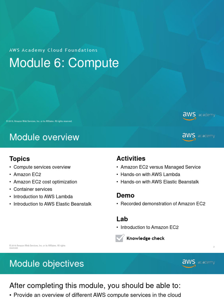AcademyCloudFoundations Module 06 | PDF | Amazon Web Services | Port (Computer Networking)