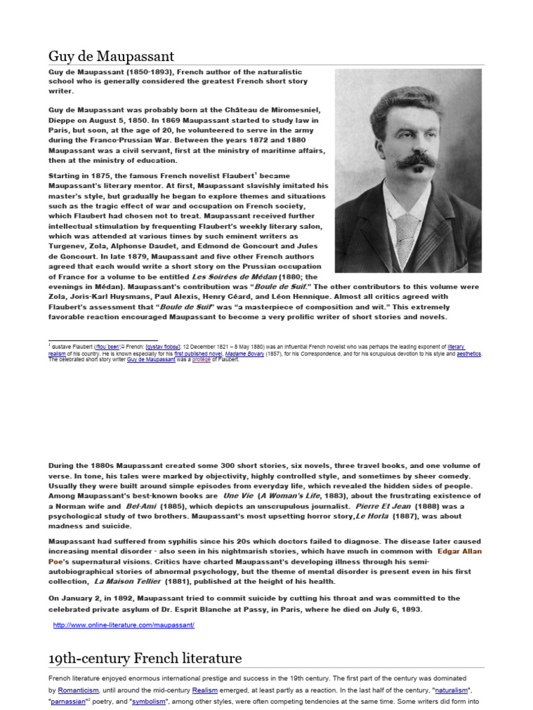 Guy de Maupassant | PDF | Guy De Maupassant