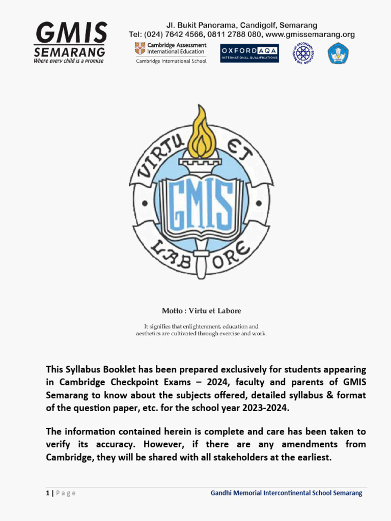 Lower Secondary Checkpoint 2024 - Draft | PDF | Shape | Chemical Bond