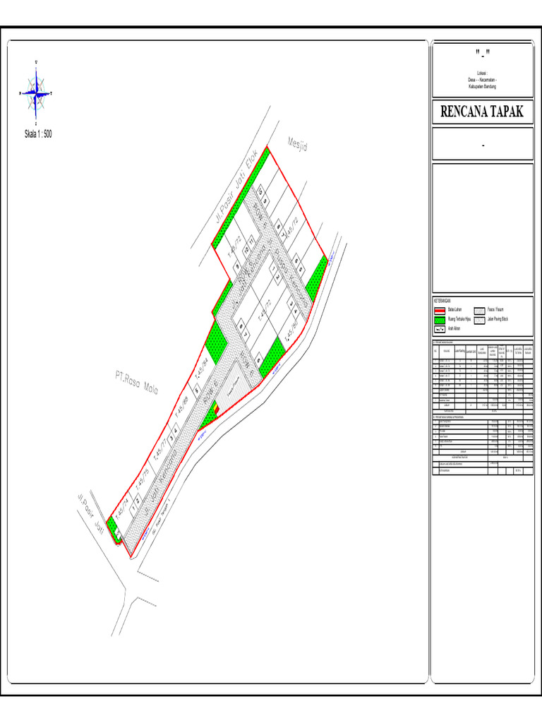 Rencana Siteplan Batara Indahland Asistensi Pupr New Dindin 30 12 22 - Fix-Model | PDF