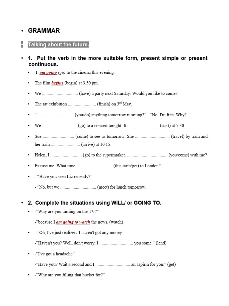 Unit 5 Future Worksheet 1 | PDF