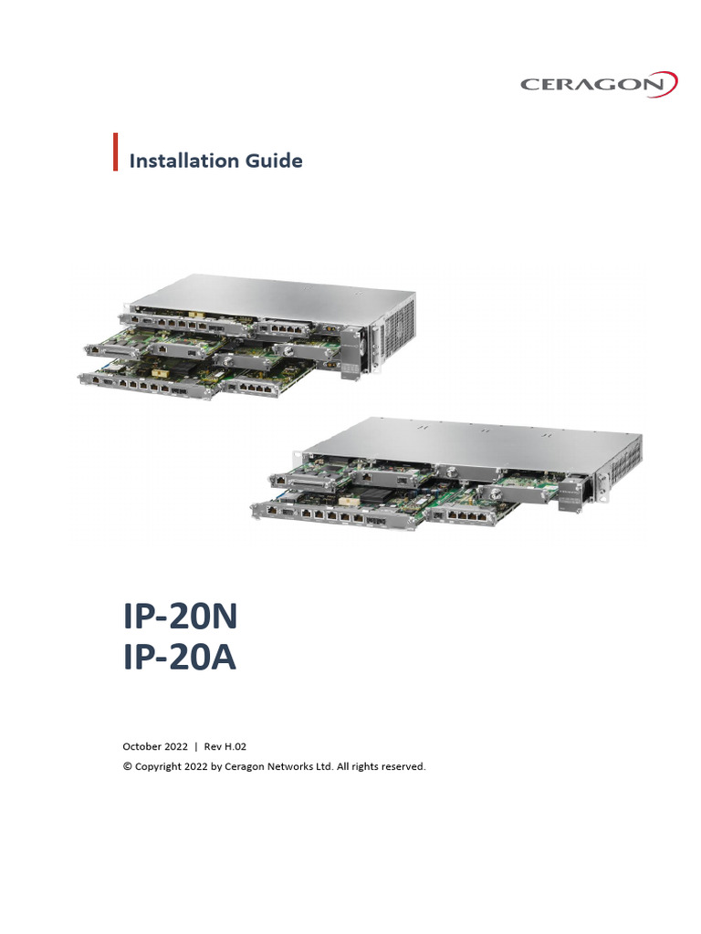 Ceragon IP-20N IP-20A Installation Guide Rev H.02 | PDF | Electromagnetic Interference ...