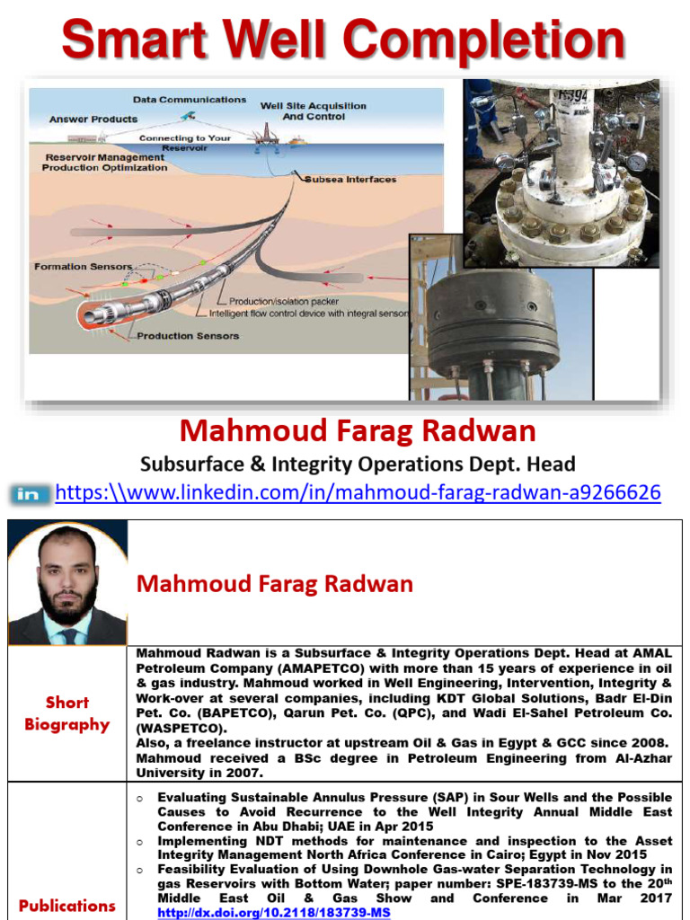 Smart Well Completion Overview | PDF | Petroleum Reservoir | Valve