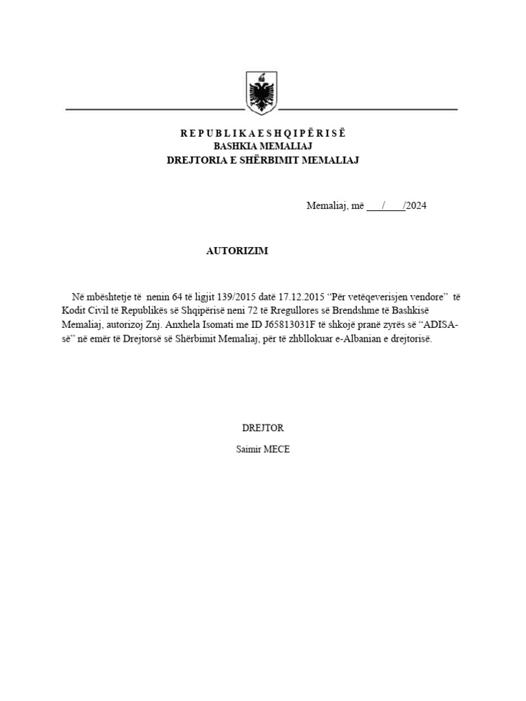 Autorizim, Leje | PDF