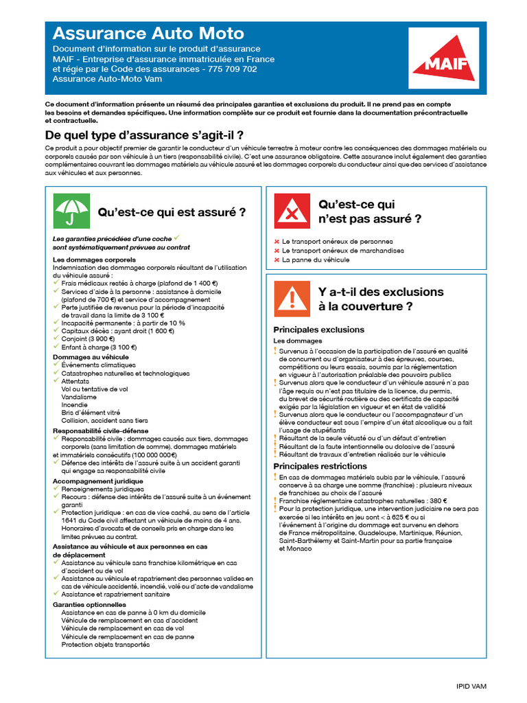 Garanties et exclusions assurance auto | PDF | Assurance | Véhicules