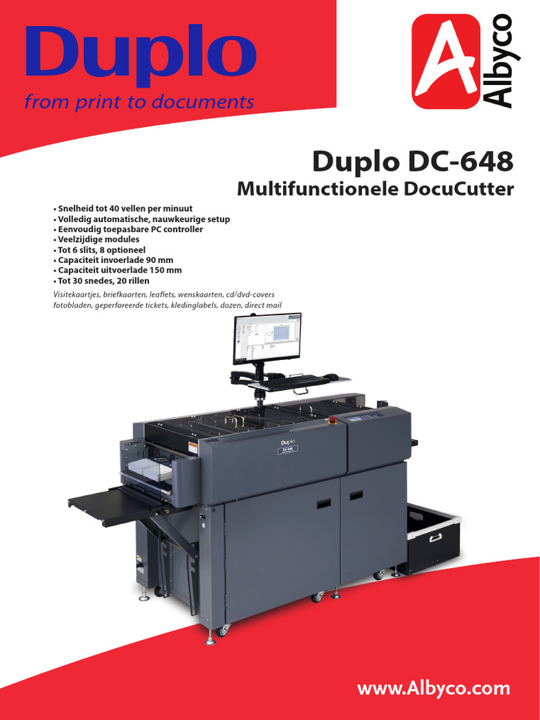 Duplo DC 648 Brochure NL 2022 2 | PDF