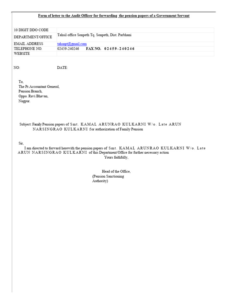 Pension Papers Submission Guide | PDF | Pension