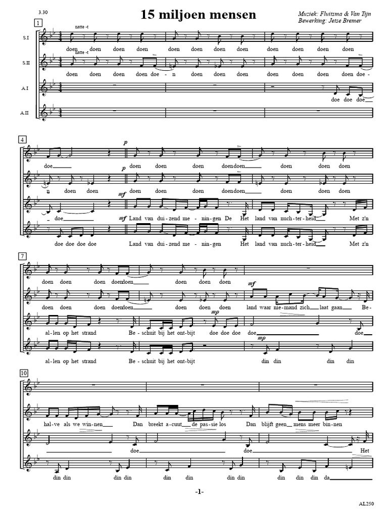 Guus Meeuwis-15 Miljoen Mensen-SheetMusicGiant | PDF