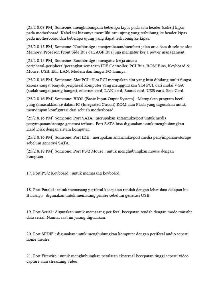 Teks Komponen | PDF | Komputer