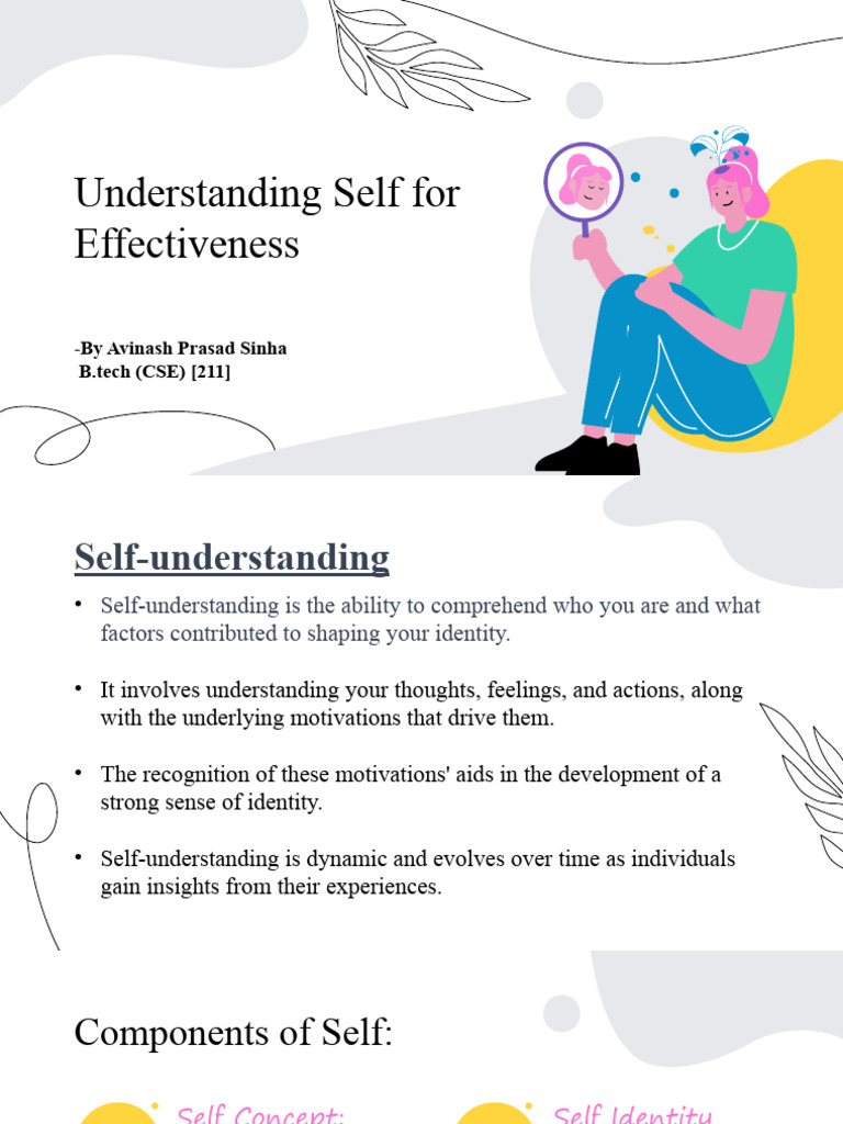 Understanding Self For Effectiveness | PDF | Self Concept | Thought