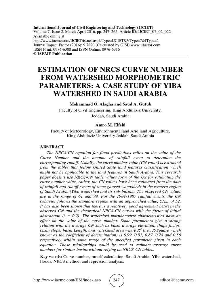 Calculating Q From Rainfall-Important-paper | PDF | Drainage Basin ...