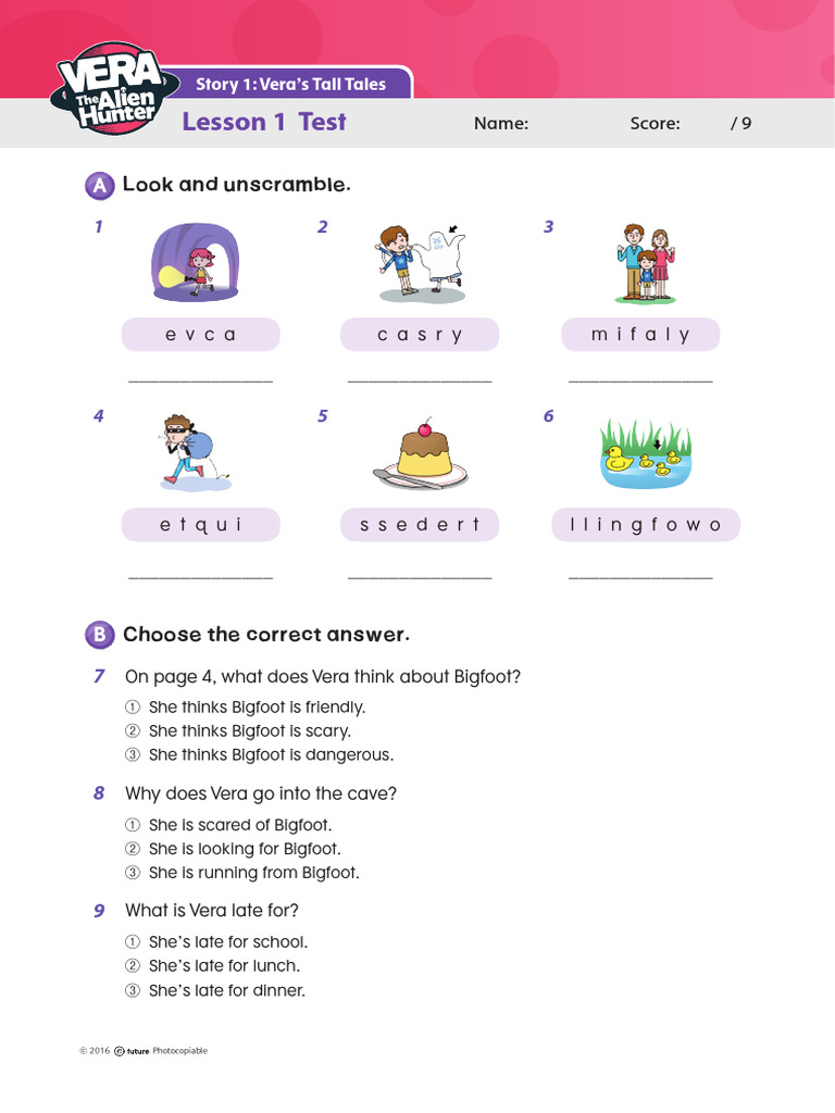 L1 Test+Worksheet | PDF