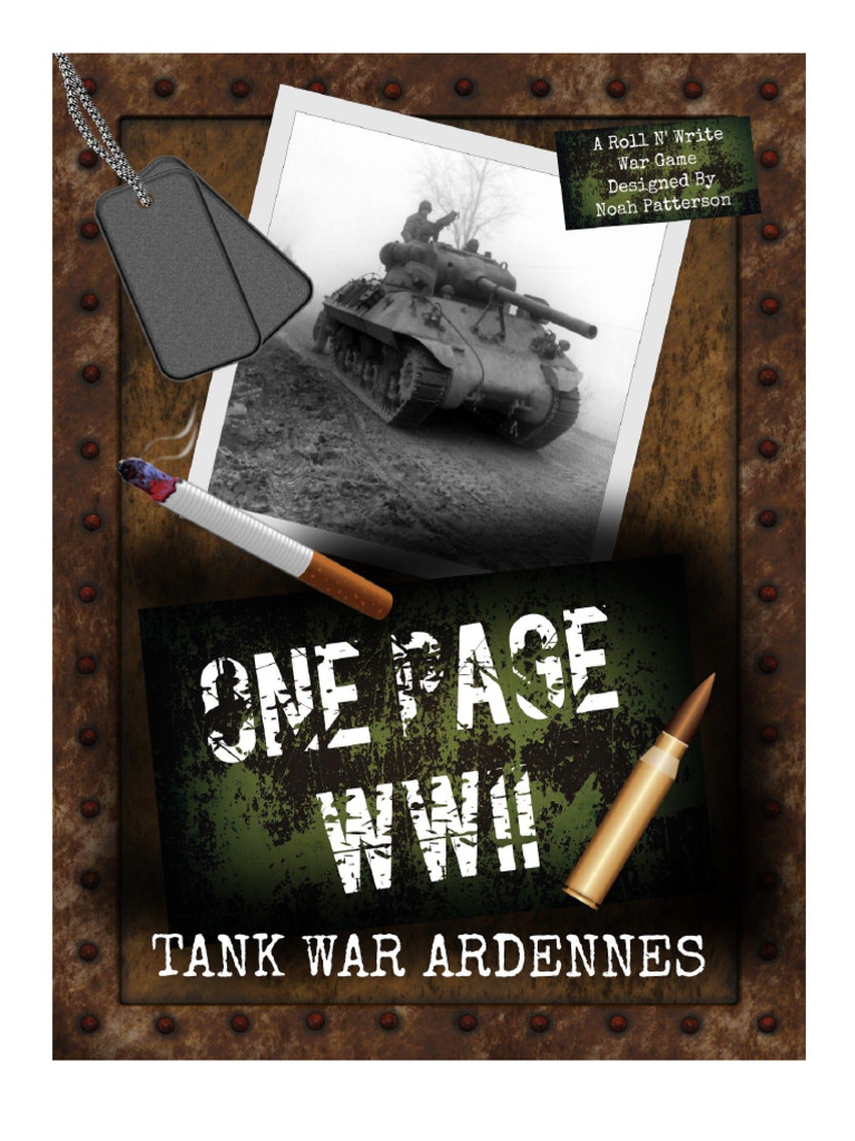 One Page WWII Tank War Ardennes | PDF | Tanks | Conflicts