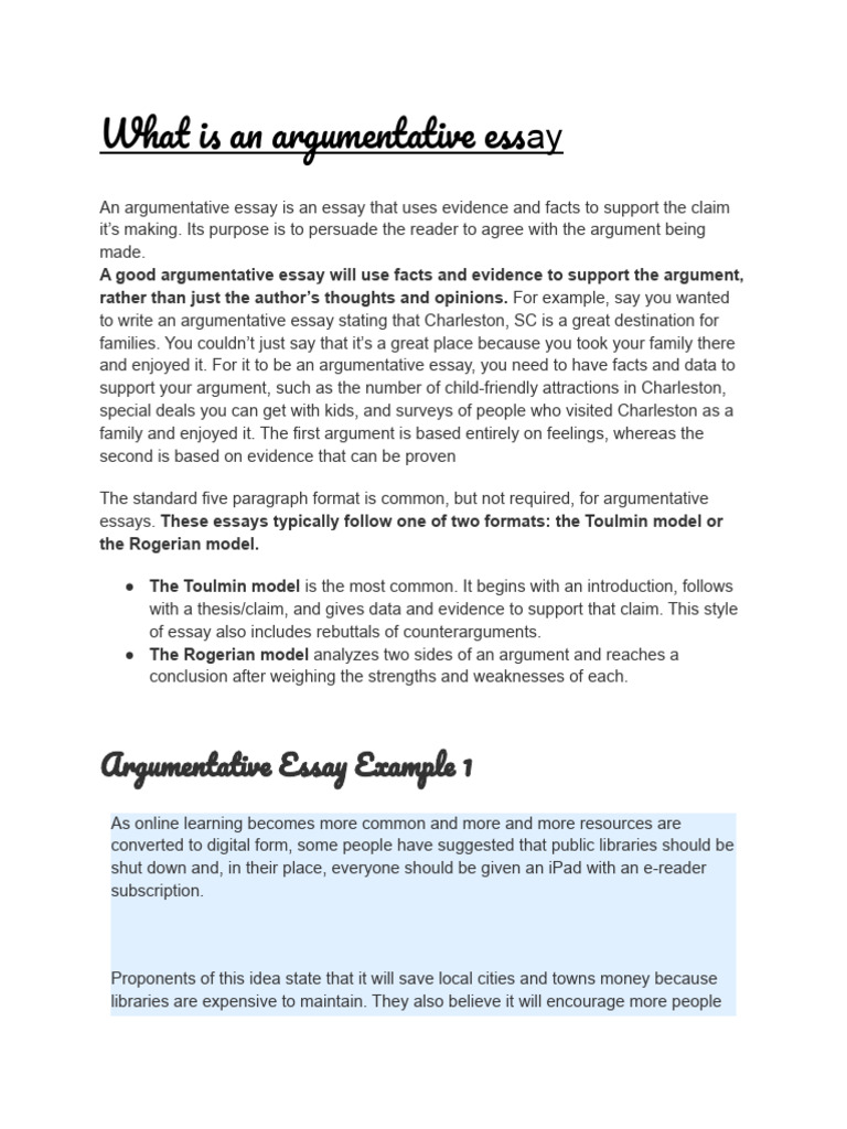 Argumentative Essay Guide | PDF | Malaria | Mosquito Net