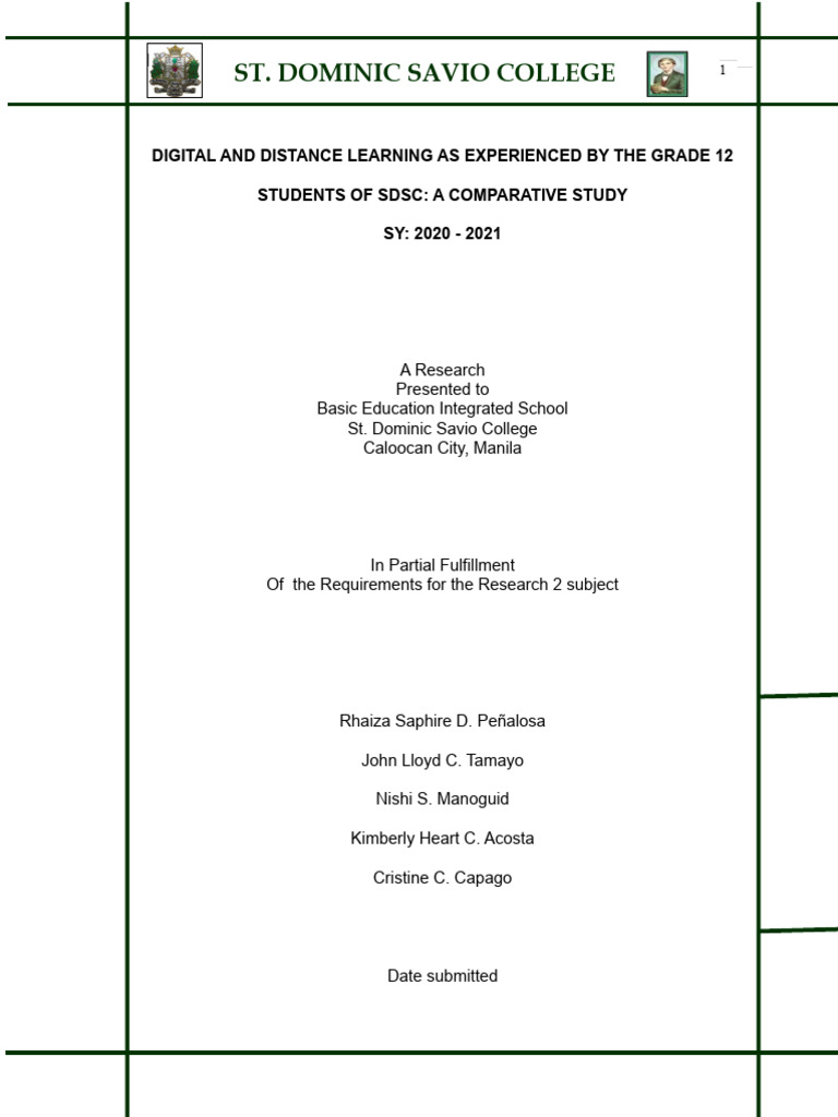 Research Grade 12 SDSC | PDF | Educational Technology | Distance Education