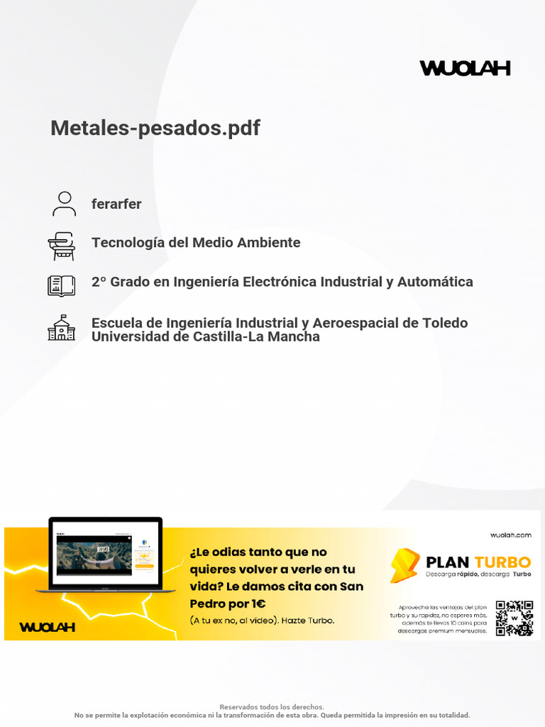 Toxicidad y Efectos de Metales Pesados | PDF | Mercurio (Elemento ...