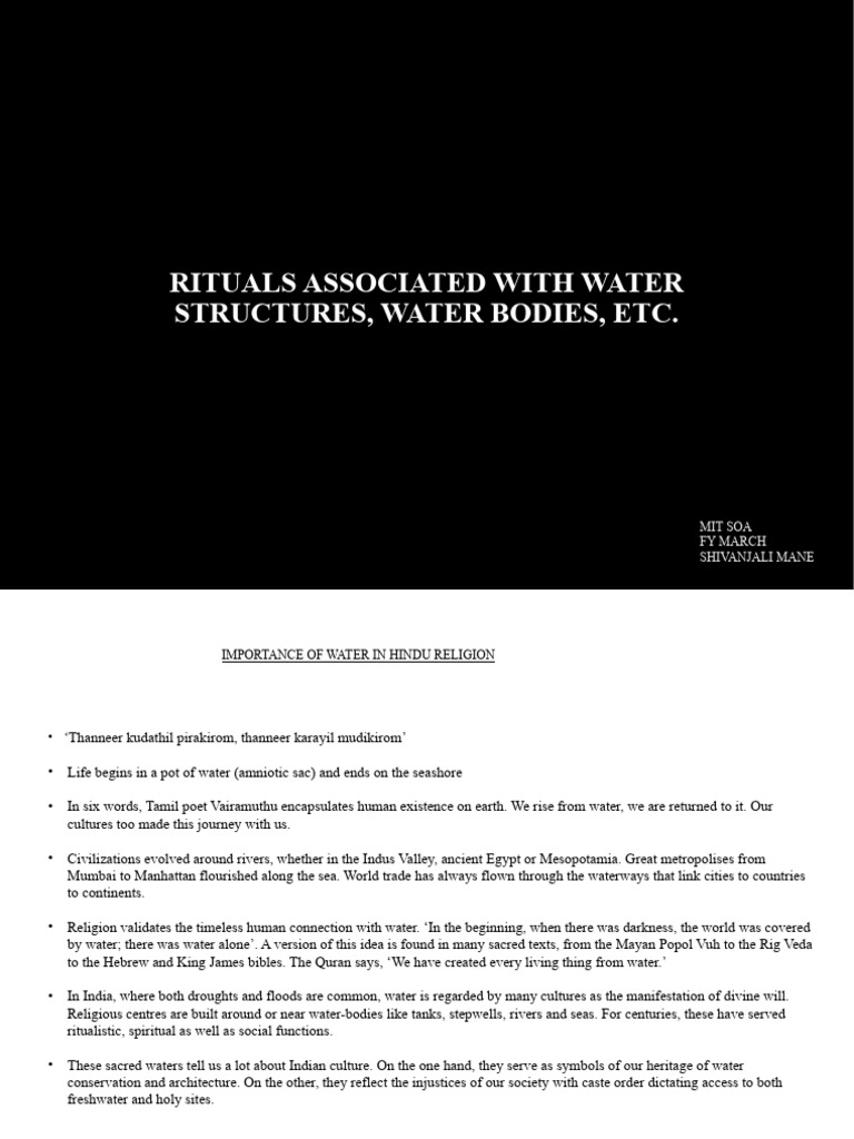Sacred Water Rituals in Hinduism | PDF | Indian Religions