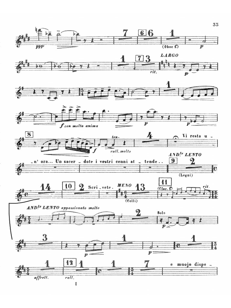 Lucevan Le Stelle Flauto I | PDF