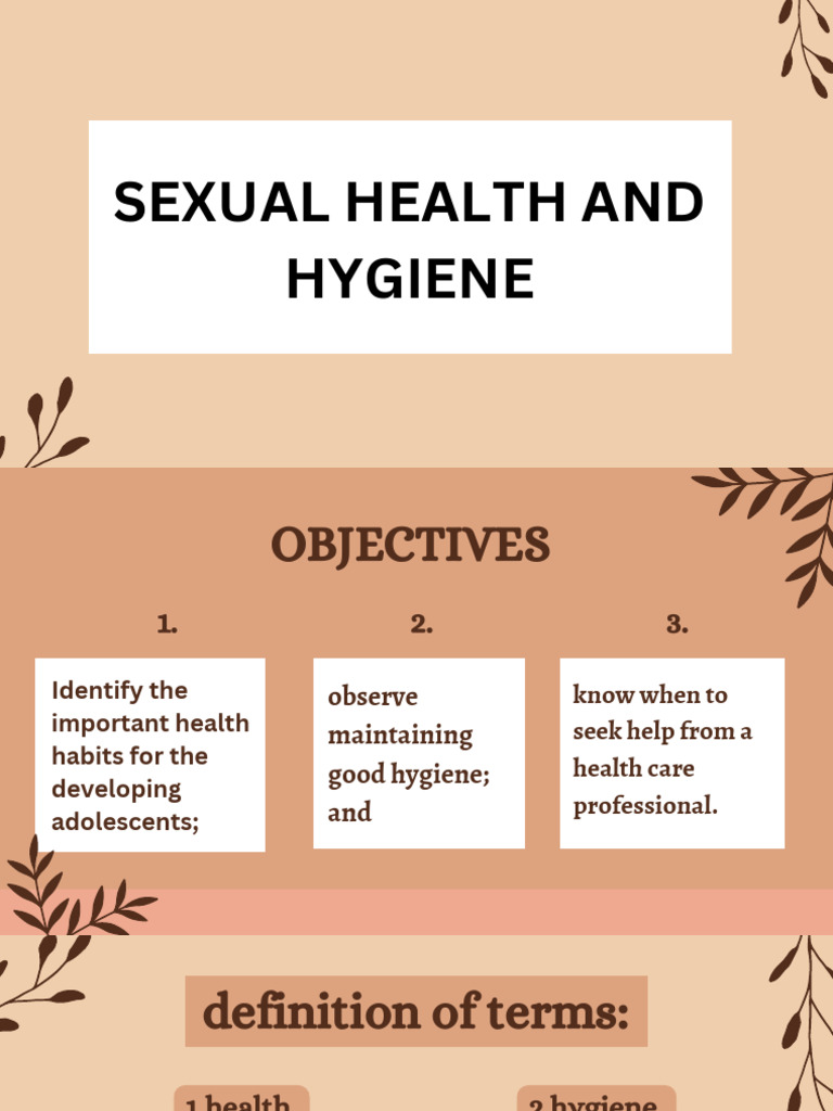 Sexual Health and Hygiene | PDF | Adolescence | Mdma
