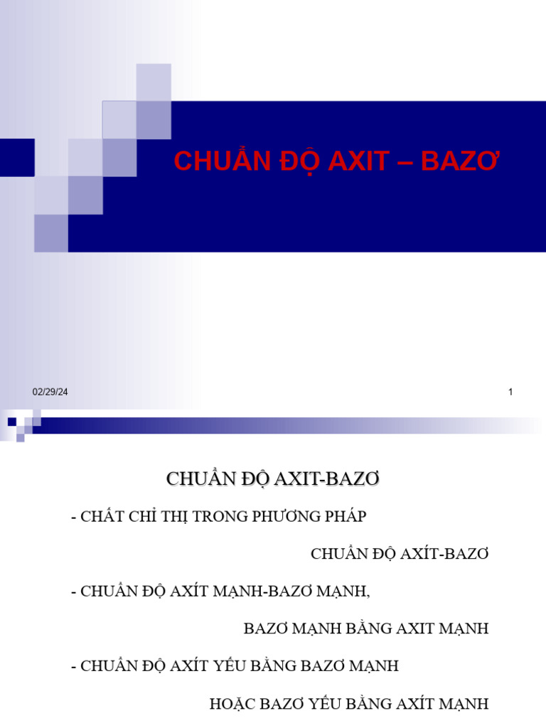 Chuan Do Axit-Bazo | PDF