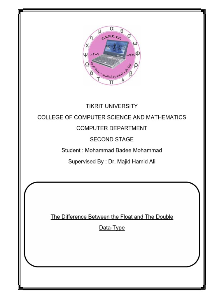 Difference Between The Float and The Double Data Type | PDF | Data Type ...