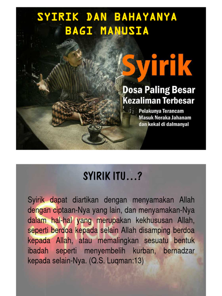 Memahami Syirik: Jenis dan Bahayanya | PDF