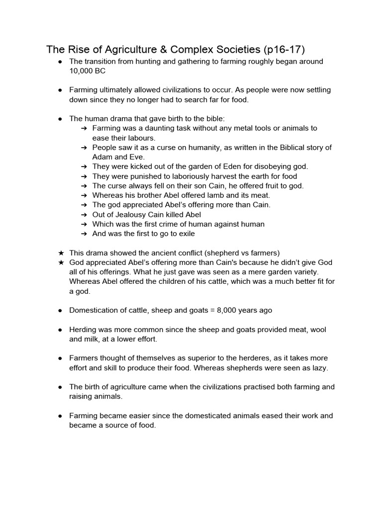 From Hunters to Civilizations | PDF | Homo | Cain And Abel