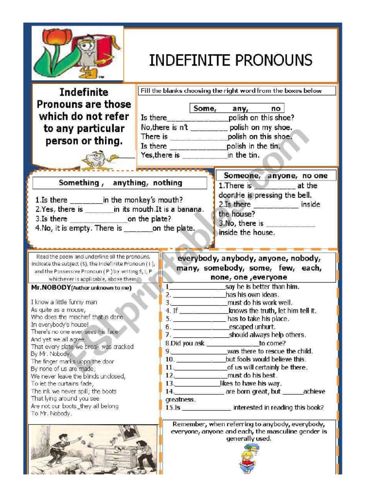 Indefinite Pronouns | PDF