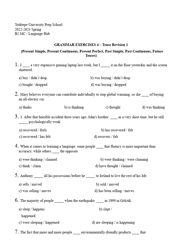 B2 MC Midterm | PDF | Foreign Language Studies | Art