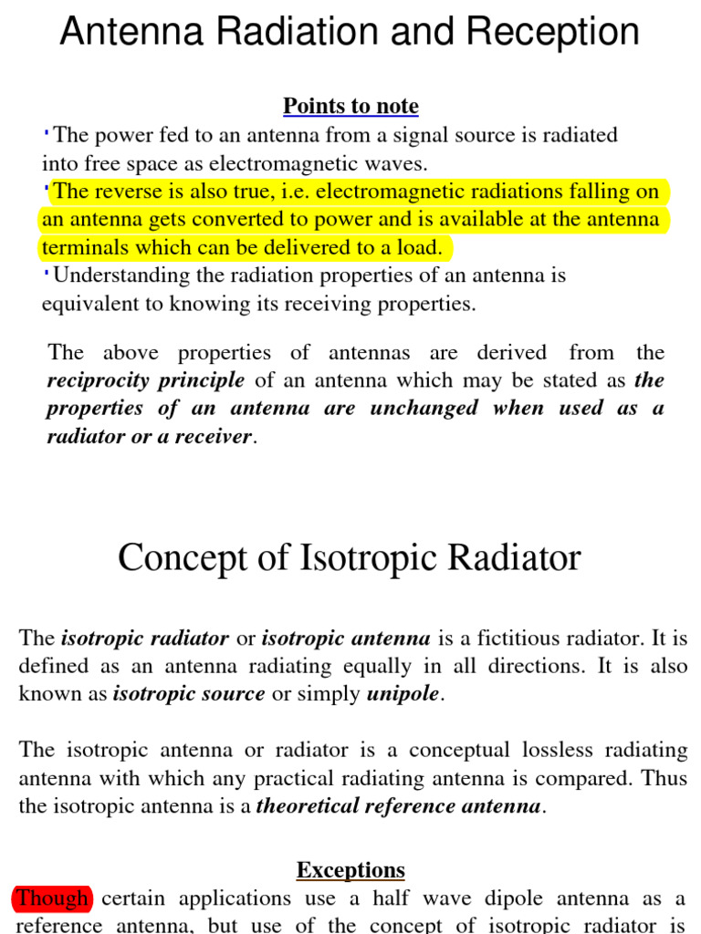 Antenna Radiation and Reception | PDF | Antenna (Radio) | Physics