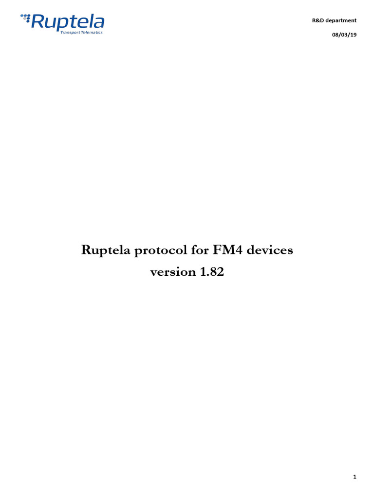 Ruptela Protocol v.1.82 | PDF | Computing | Computer Engineering