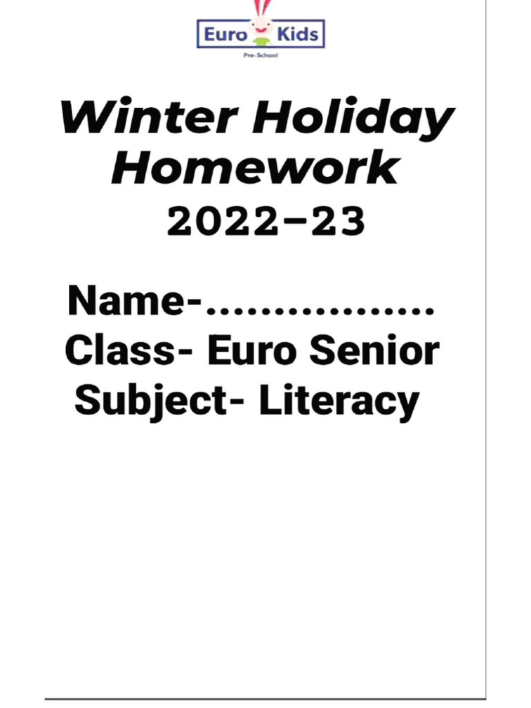 English Holiday Homework | PDF