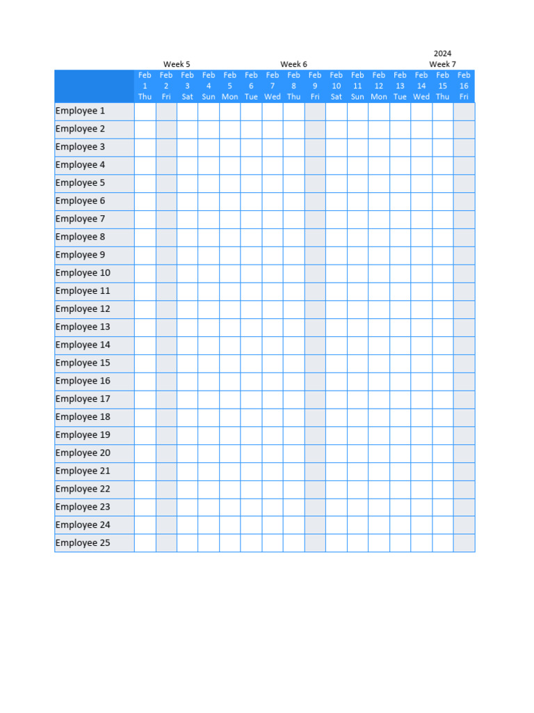 2024 Employee Leave Planner Template | PDF