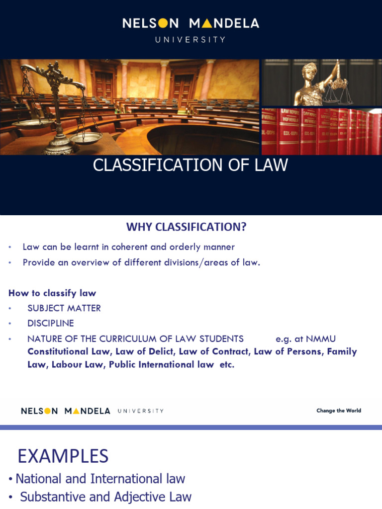 Classification of Law | PDF | Crimes | Crime & Violence