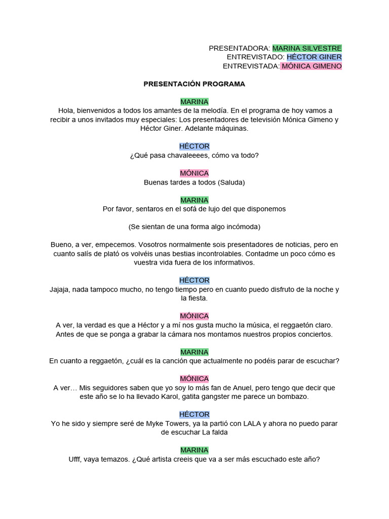 Guión Musical | PDF